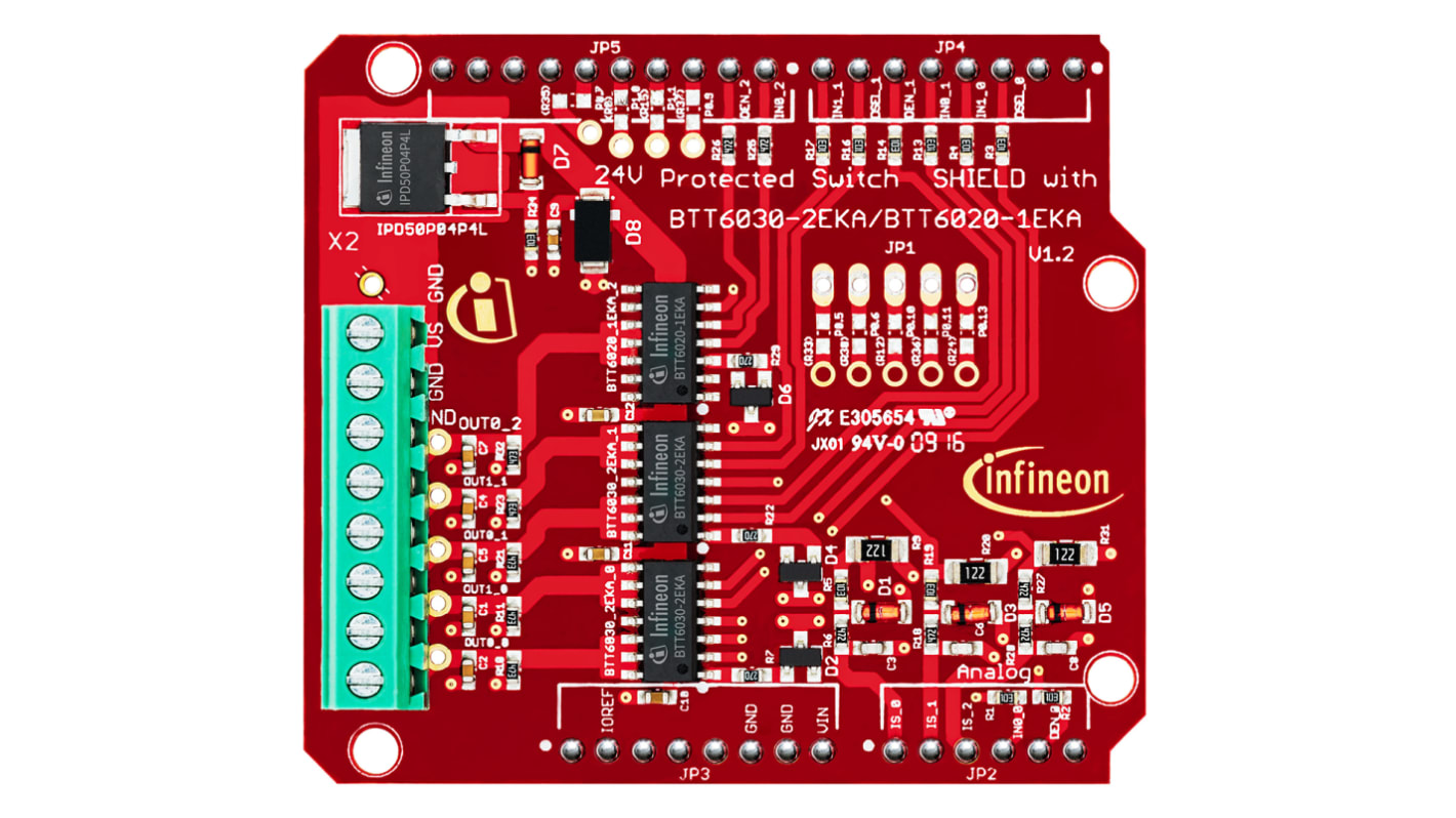 Infineon Arduino互換シールド 評価ボード Arduino 用 24vshieldbtt6030tobo1 Rs 6790