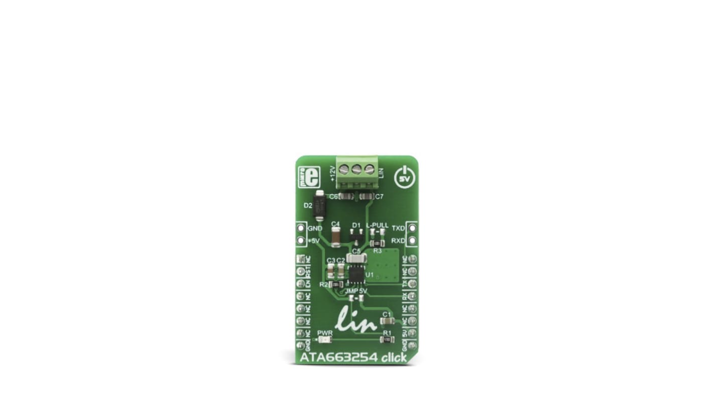 MikroElektronika ATA663254 CLICK Module for Automotive Applications, Small and Portable LIN ...