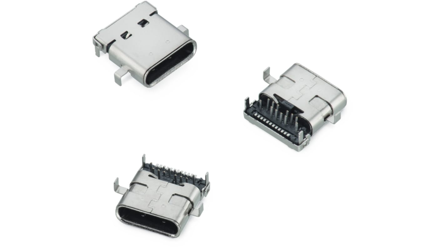 632723130112 | Wurth Elektronik Type-C 3.1 USBコネクタ, メス 632723130112 | Wurth Elektronik Type-C 3.1 USBコネクタ, メス