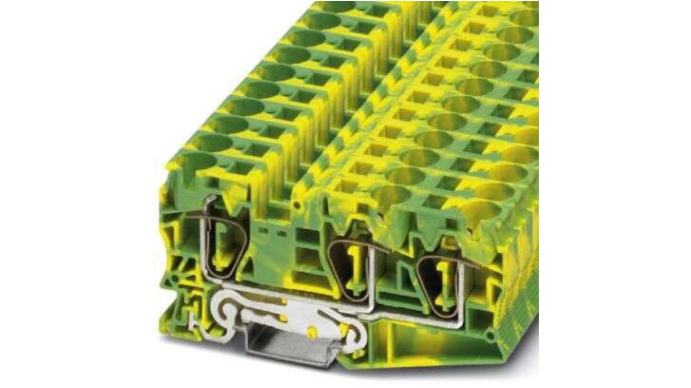 3035344 | Phoenix Contact ST Series ST 16-TWIN-PE Earth Block, 3-Way ...