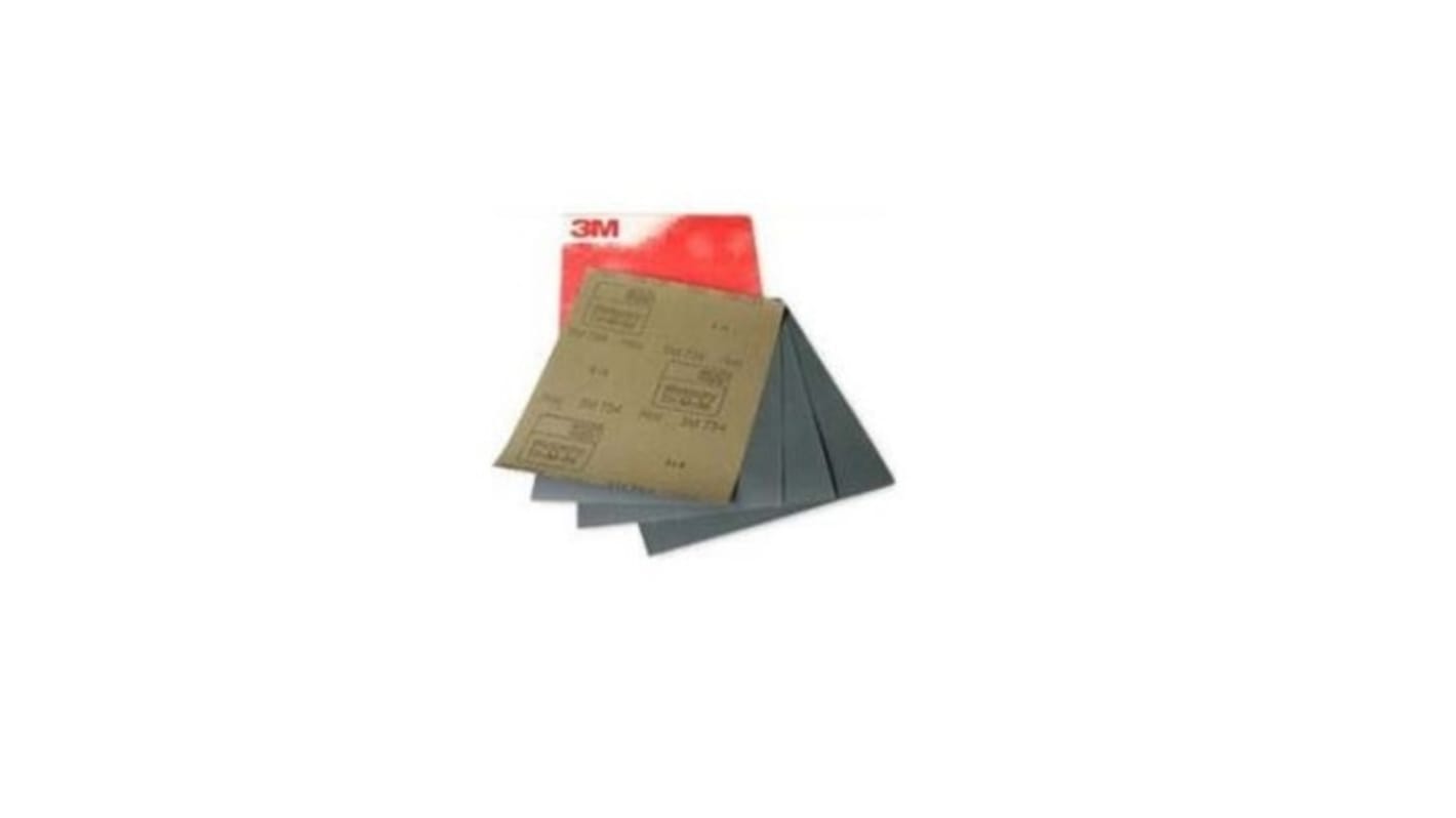 7100248369 | 3M 734 P400 Grit Very Fine Sanding Sheet, 230mm x 280mm | RS
