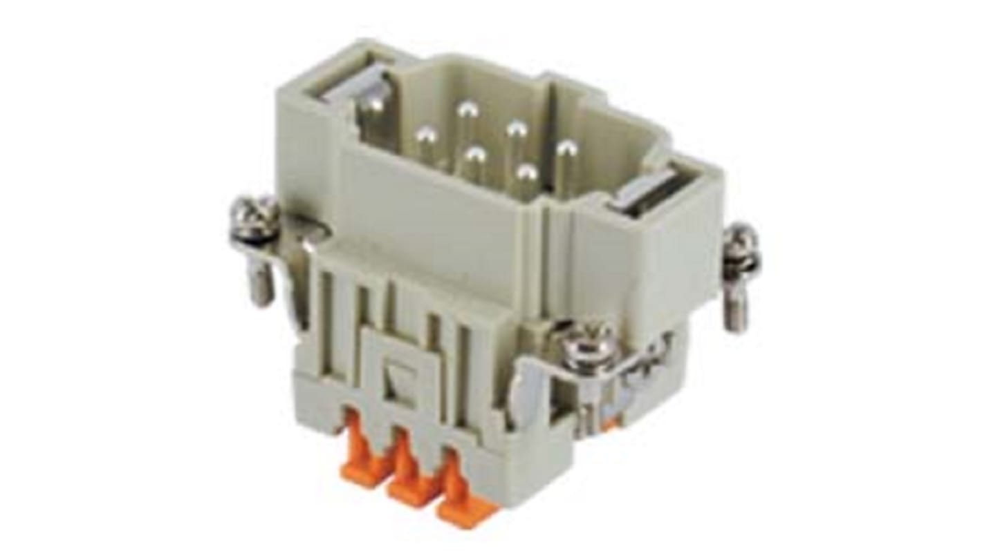 CSHM06 | Embout de connecteur ILME série CSH, 6P + T contacts , 16A, Mâle | RS