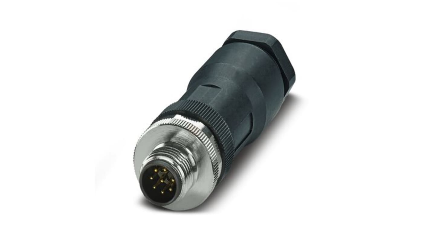 1410666 | Phoenix Contact Connector, 8 Contacts, Screw Mount, M12 ...