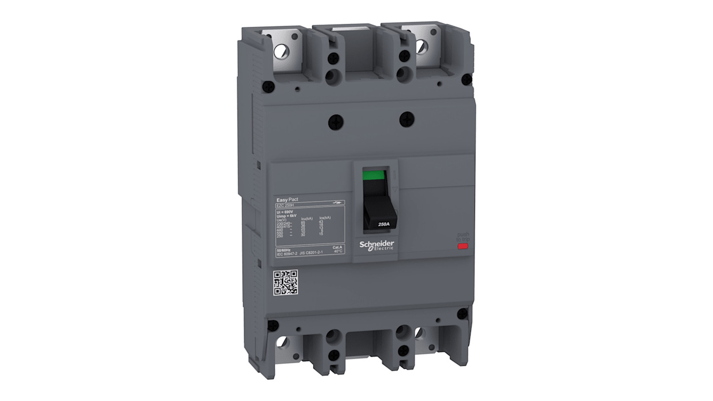 EZC250H2150 | Schneider Electric, EasyPact MCCB 2P 150A, Breaking Capacity 10 kA, Fixed Mount | RS