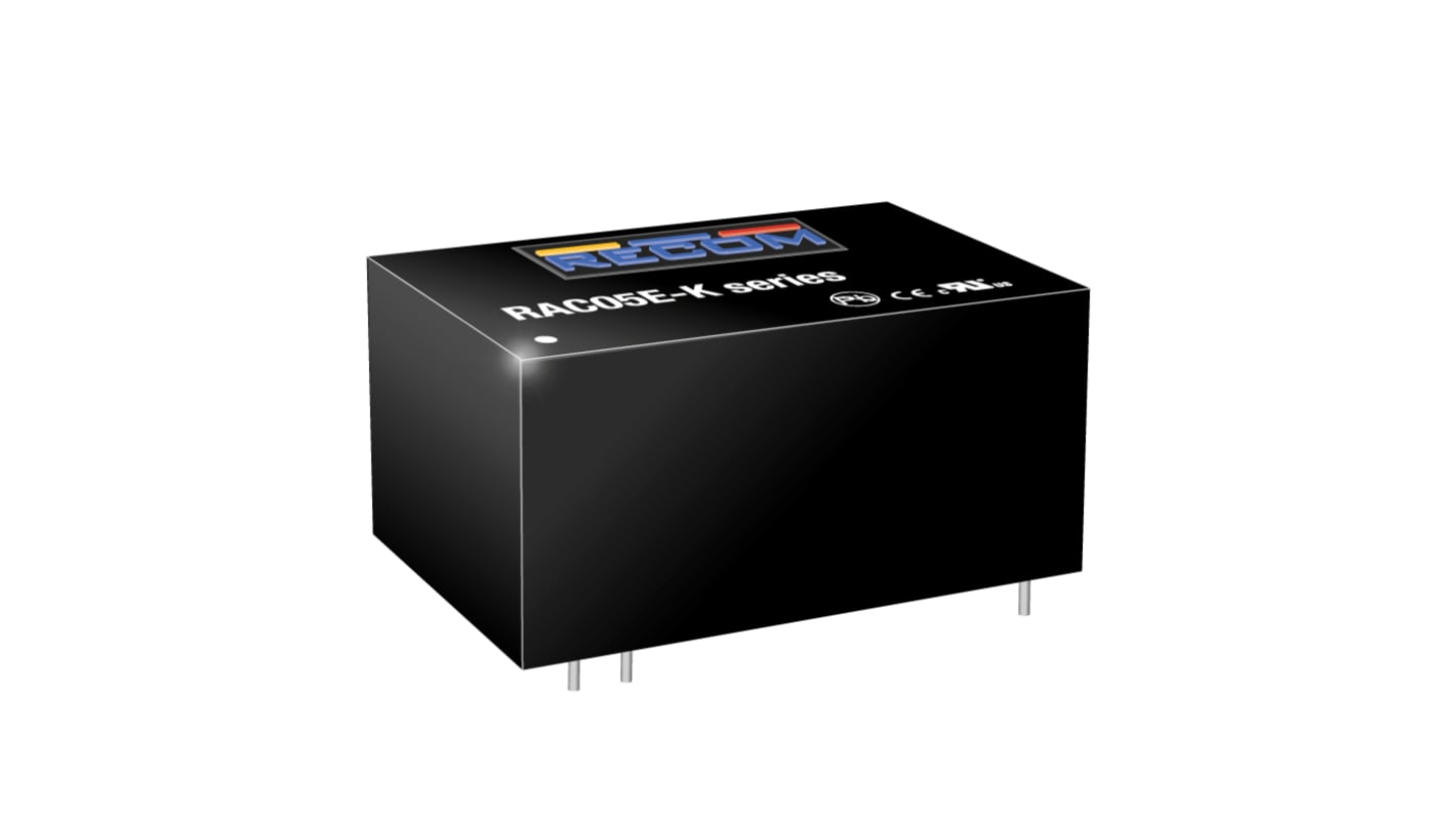 Recom, AC-DC Converter 333mA, 5 → 24 V dc 4-Pin, 1.46 Recom, AC-DC Converter 333mA, 5 → 24 V dc 4-Pin, 1.46