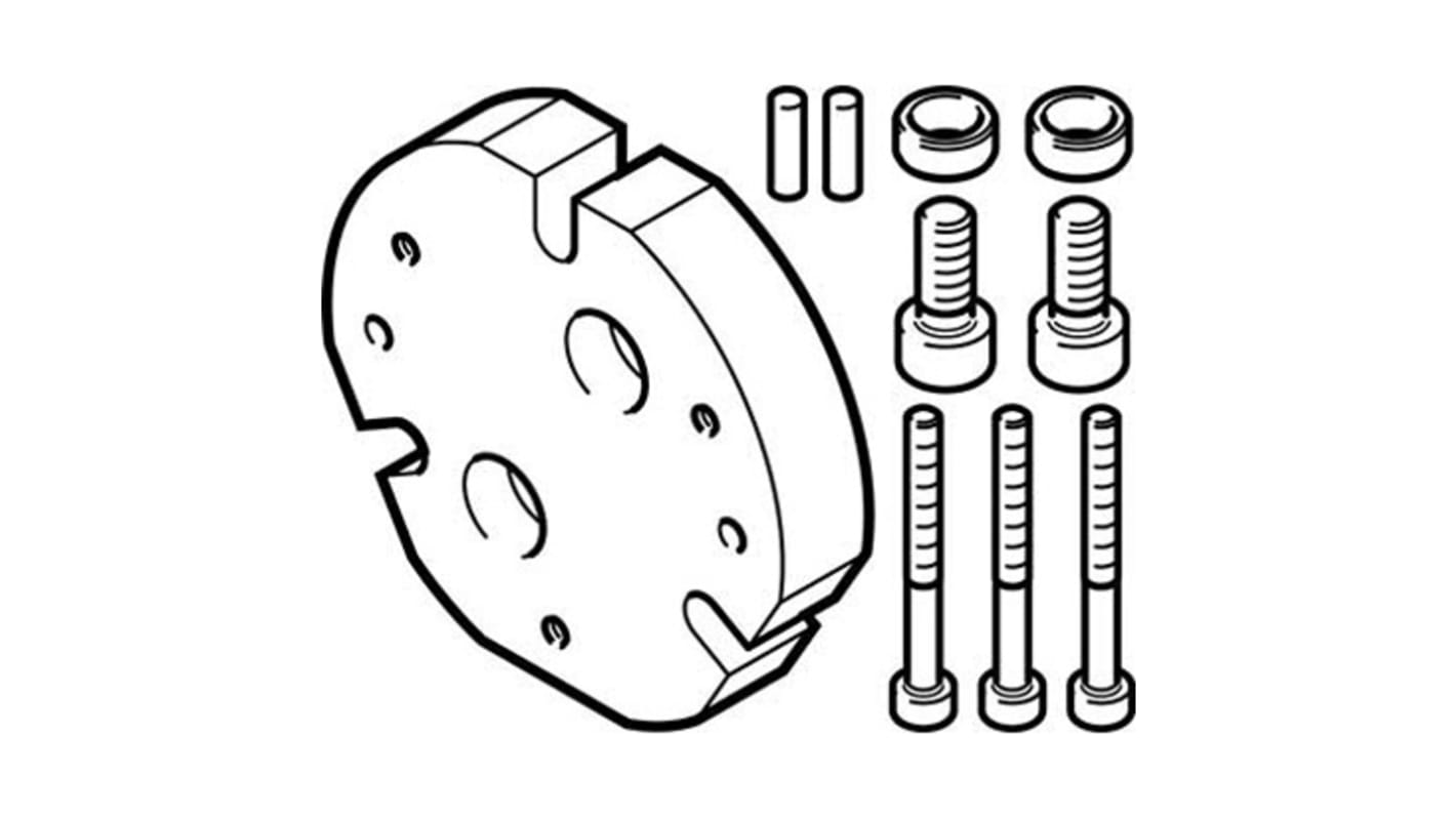 Festo Adapter Dhaa-g-q11-25-b13g-40, For Use With Pneumatic Cylinder 