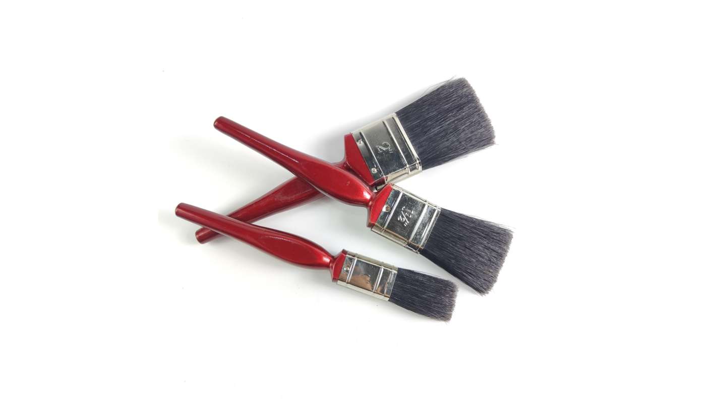 RS PRO 25 mm, 50 mm, 76 mm Synthetic Paint Brush Set with Flat Bristles ... RS PRO 25 mm, 50 mm, 76 mm Synthetic Paint Brush Set with Flat Bristles ...