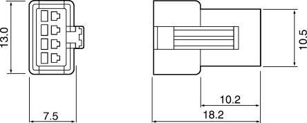 SMR-04V-B JST | JST 4-Way Multiway Connector, -Row Female, SMR-04V-B | 392-2278 | RS Components