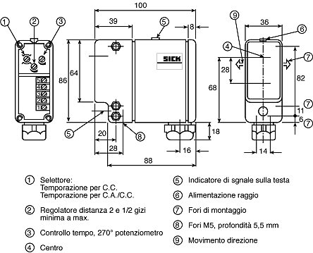 WT36-R210 | Sick Kubisch Optischer Sensor, Reflektierend, Bereich 200 → 800 mm | RS